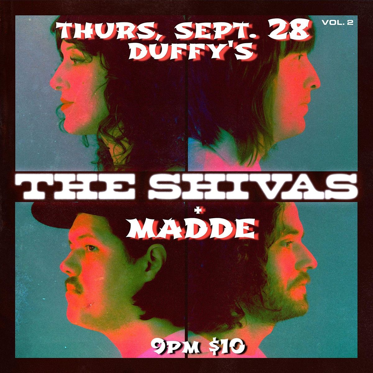 The Shivas (PDX), Madde, Duffy's Tavern, Chico, 28 September to 29 ...