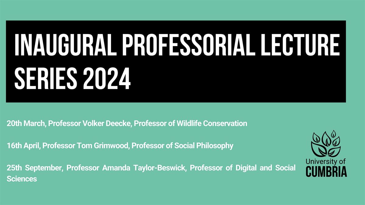 Inaugural Professorial Lecture Series 2024 -Professor Amanda Taylor ...