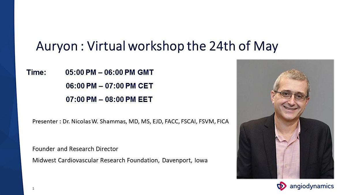 Auryon - Virtual Workshop with Dr Shammas 24th May, May 24 2023 ...
