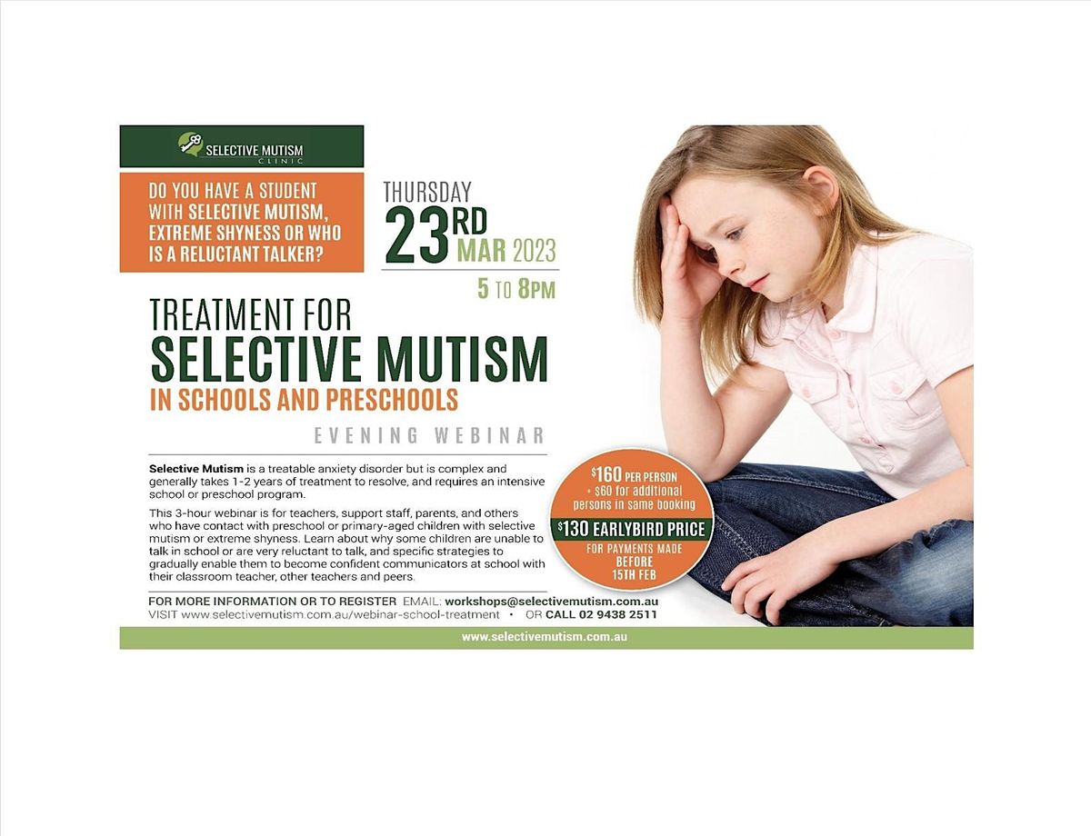 WEBINAR - Treatment for Selective Mutism in Schools and Preschools ...