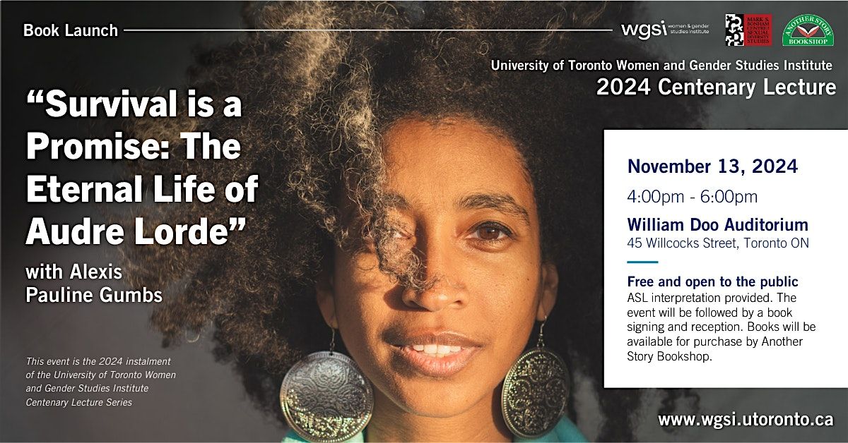 SURVIVAL IS A PROMISE - Alexis Pauline Gumbs, William Doo Auditorium ...