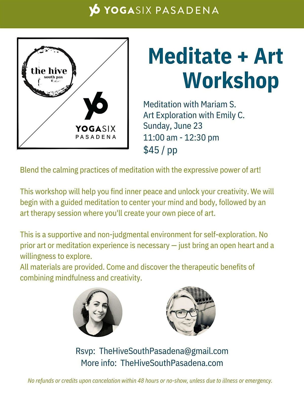 Meditation + Art, YogaSix Pasadena, 23 June 2024 | AllEvents.in