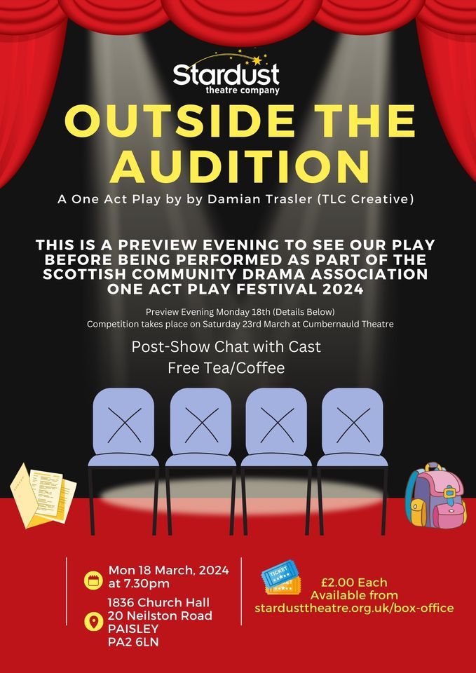 Outside the Audition (SCDA One Act Play Festival Entry) Preview Evening ...