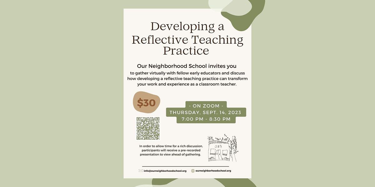 Developing a Reflective Teaching Practice on ZOOM, September 14 2023 ...
