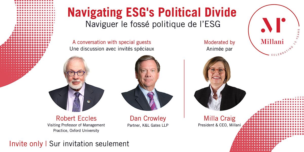 Navigating ESGs political divide // Naviguer le fossé politique ESG on AllEvents.in | Online Events