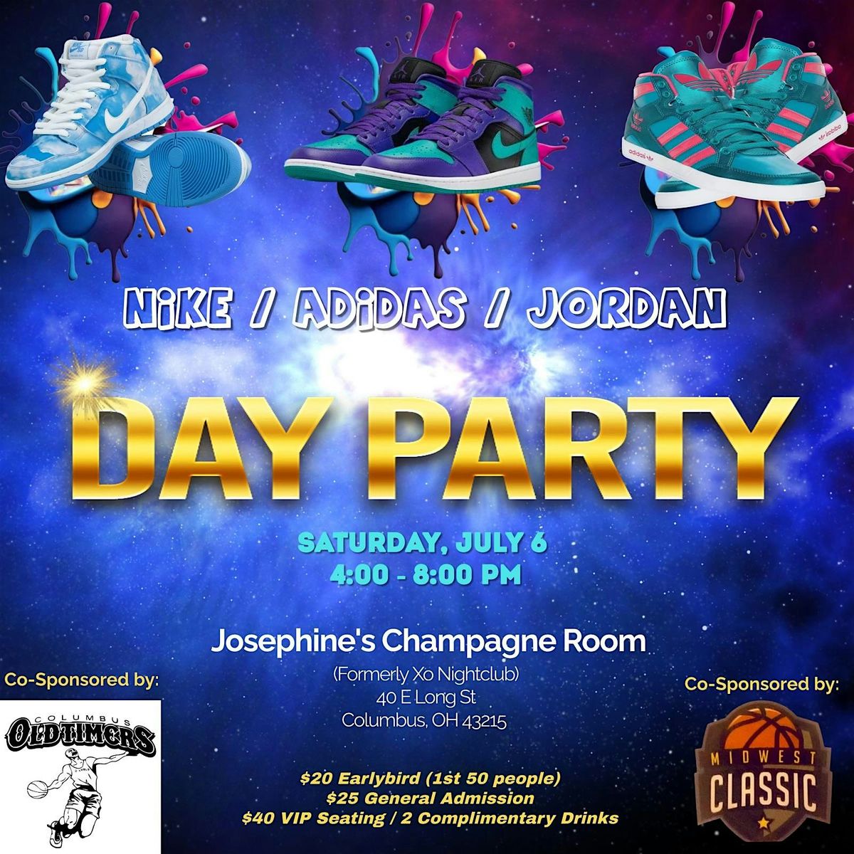 Nike, Adidas & Jordan Day Party, XO Nightlife, Columbus, 6 July 2024 ...