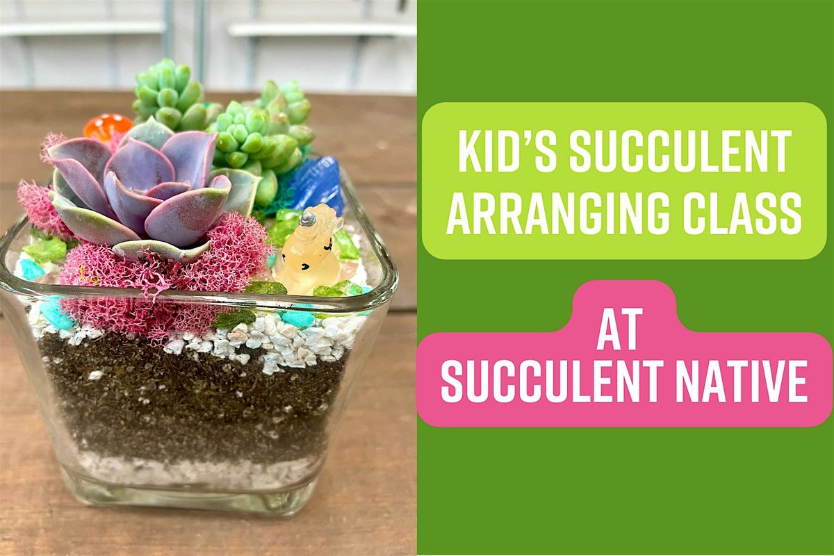 Kids Succulent Arranging Class, Succulent Native, Austin, 12 June to 28 ...