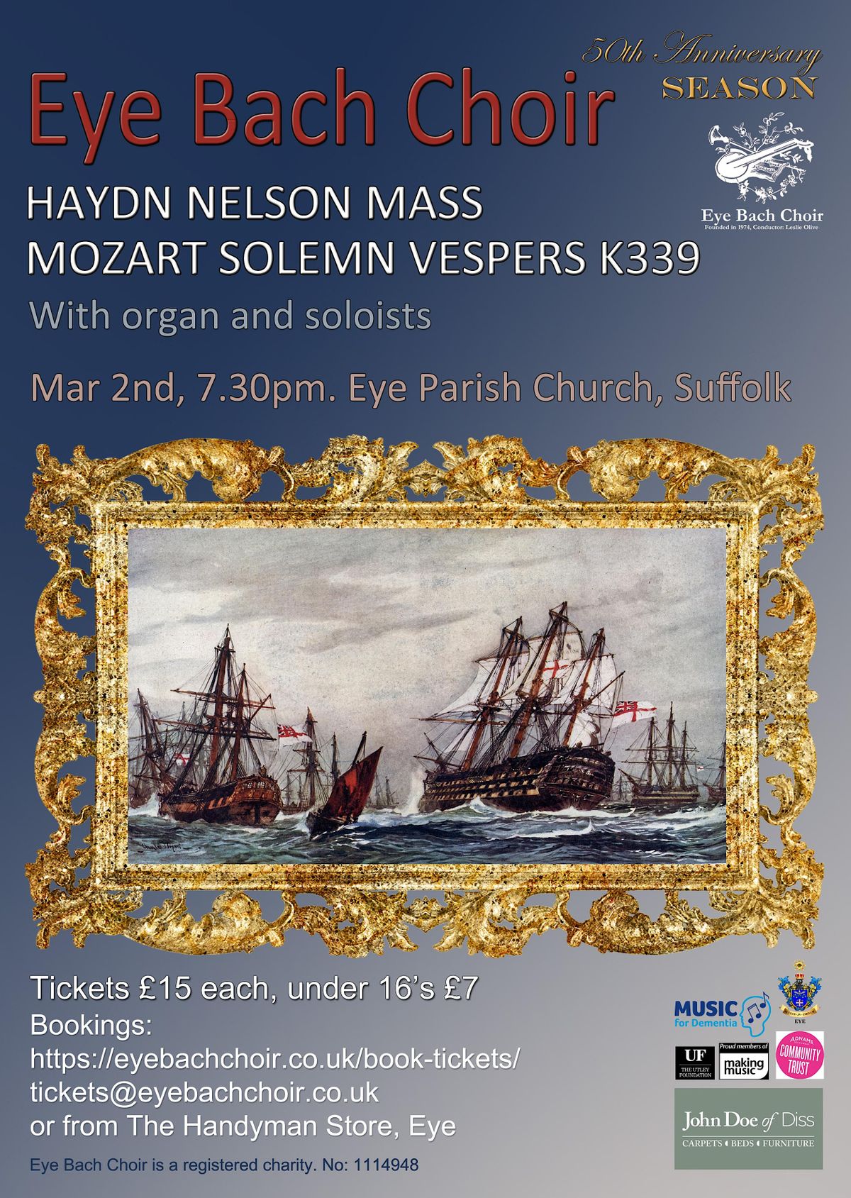 Eye Bach Choir performs Haydn Nelson Mass and Mozart Solemn Vespers K339, Eye Parish Church of ...