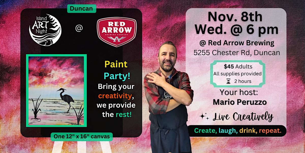Phones down, BRUSHES UP - Art Night at Red Arrow with Mario is back ...