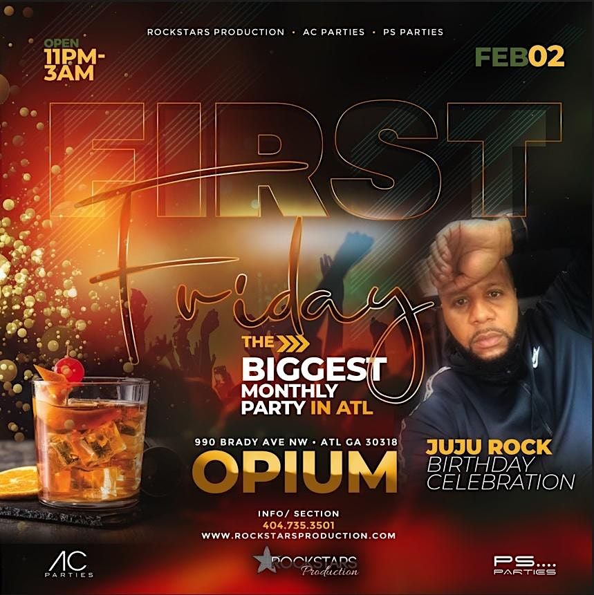 JuJu Rock Annual Aquarius Birthday Bash, Opium, Atlanta, 2 February to ...