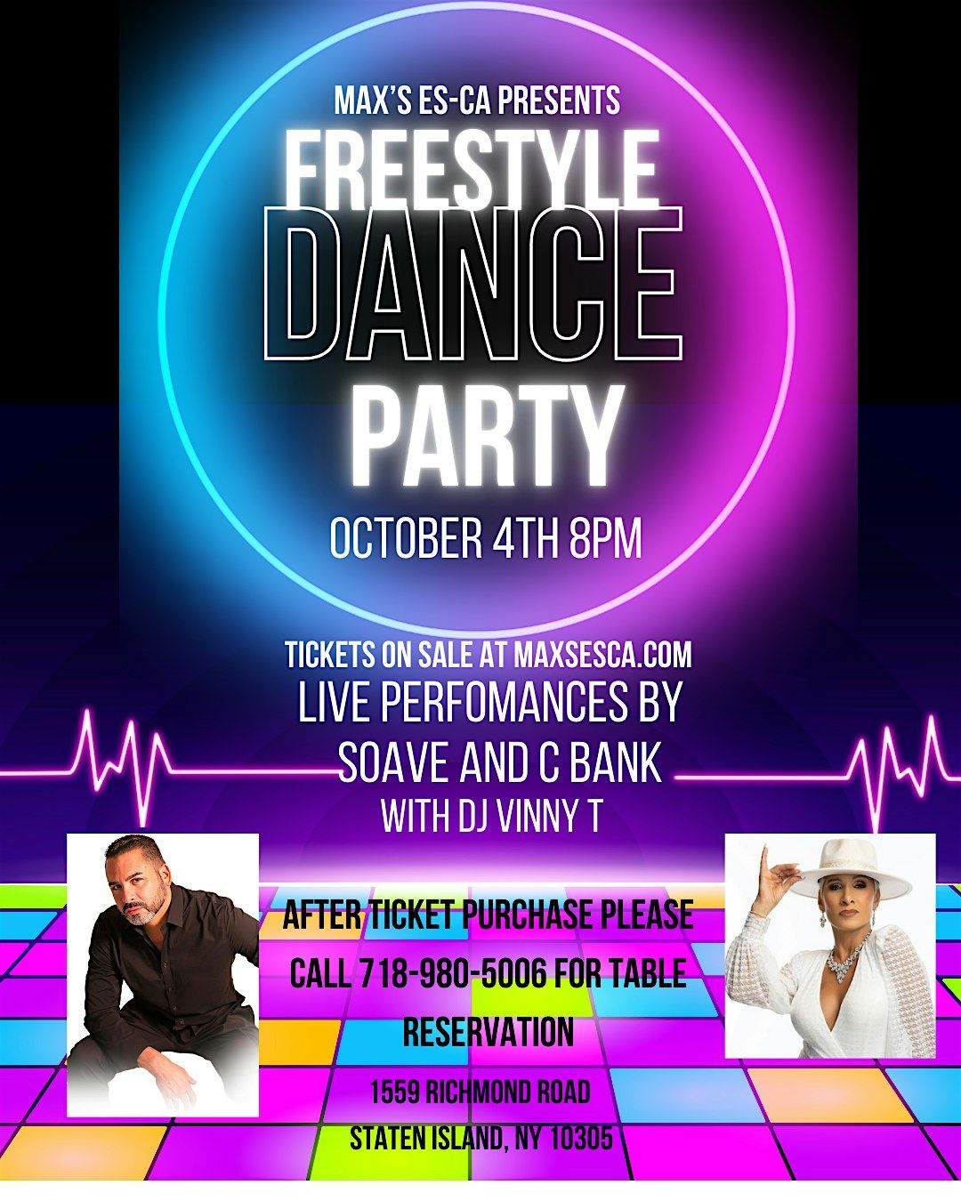 Freestyle Dance Party at Max’s Es-Ca, Max's Es-ca, Staten Island, 4 ...
