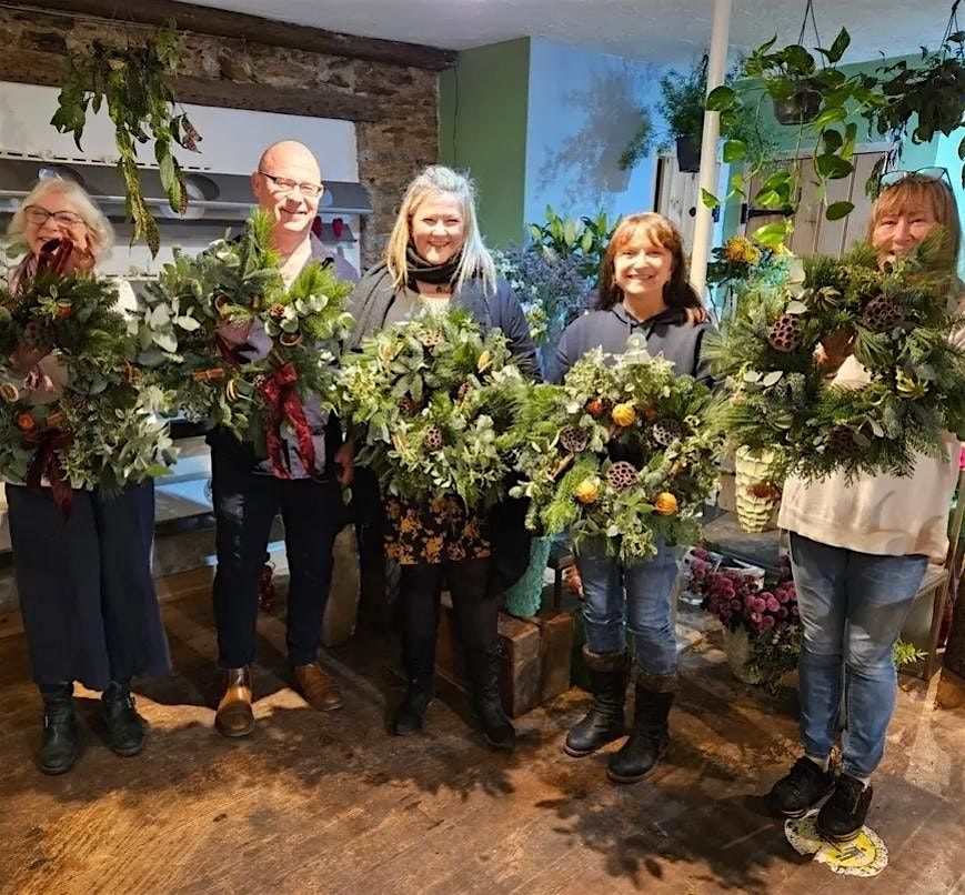 Christmas Wreath Workshop, The Dutch Flower Shop, Totnes, 6 December ...