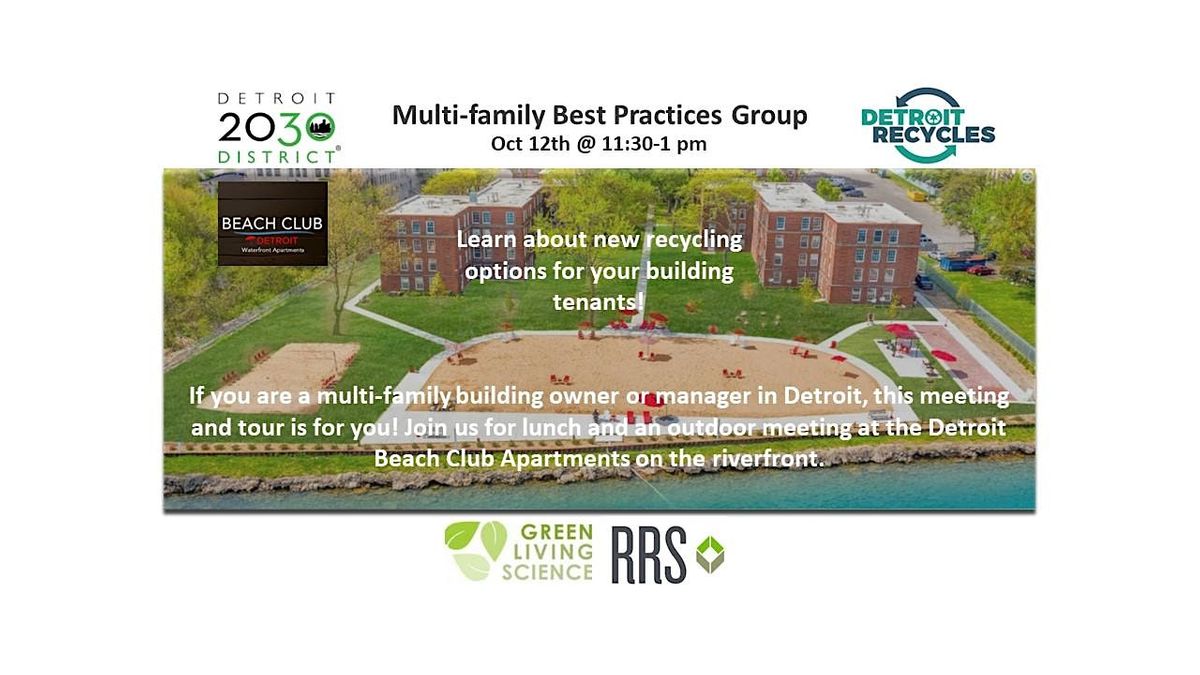 Multi-Family Detroit Recycling, Beach Club Detroit, 12 October 2023 ...