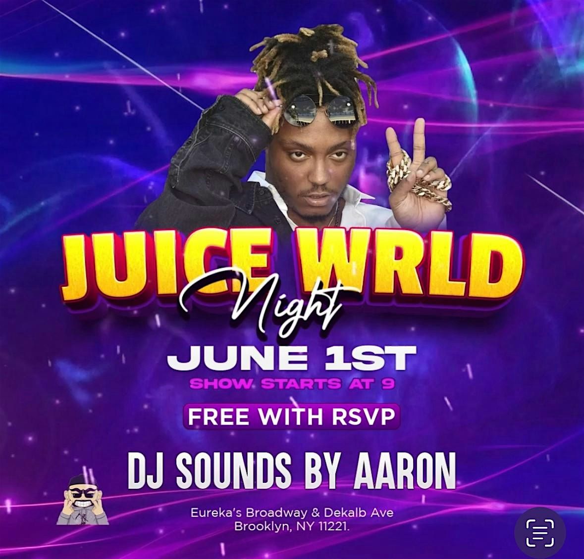 Juice WRLD Night DJ Party, Broadway & Dekalb Avenue, Brooklyn, 1 June ...