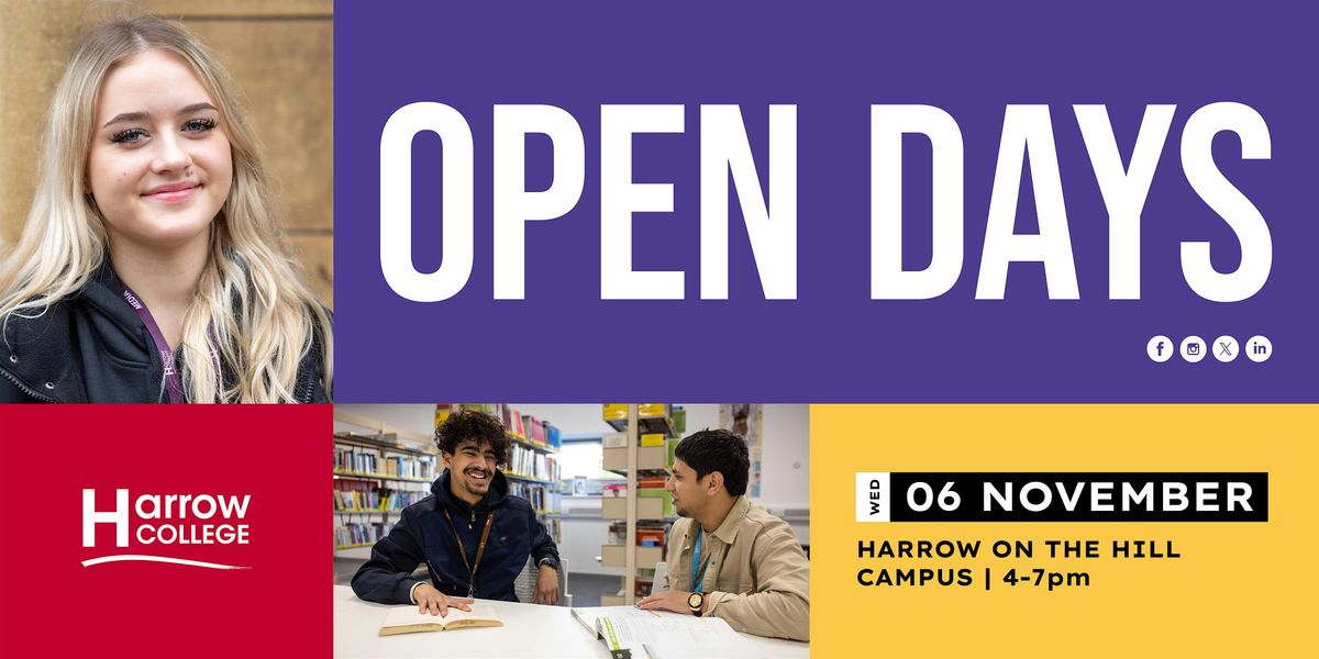 Harrow College Open Day - Harrow on the Hill Campus, 6 November 2024 ...