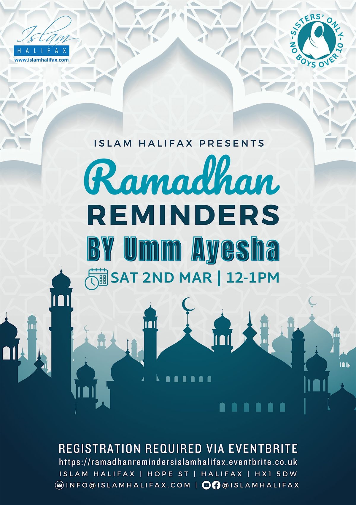 RAMADHAN REMINDERS, ISLAM HALIFAX, 2 March 2024 | AllEvents.in