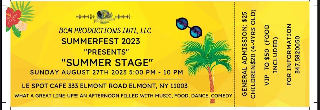 BGM SUMMER FEST SUMMER STAGE 2023, 333 Elmont Rd, 27 August 2023 ...