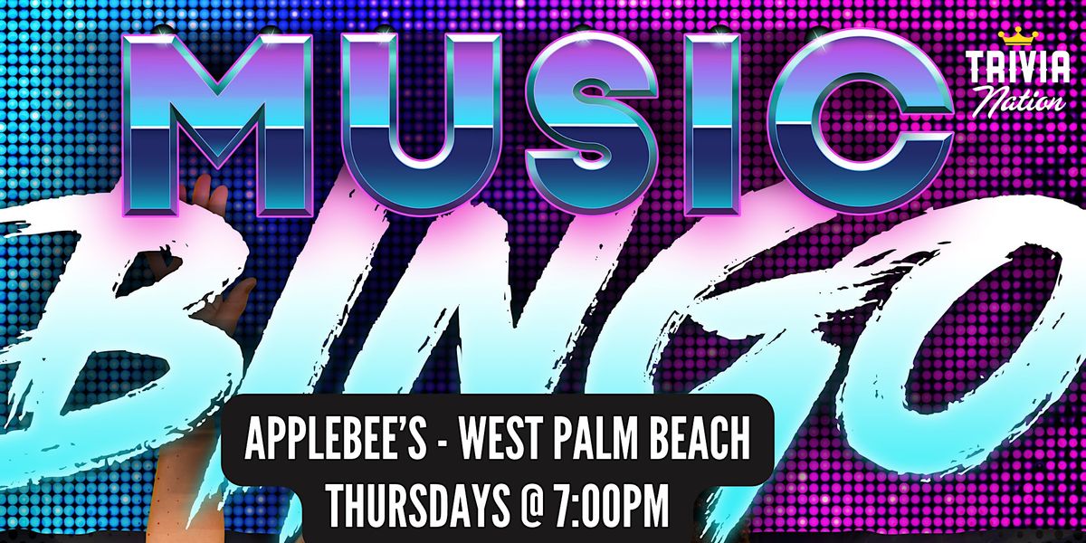 Music Bingo at Applebees - West Palm Beach - $100 in prizes!!, Applebee ...