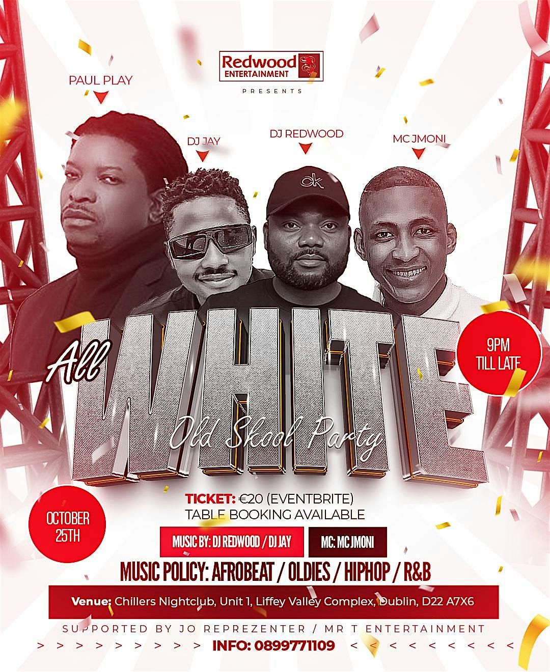 All White Old Skool Party / Afrobeat / R&B, Chillers Restaurant & Bar ...