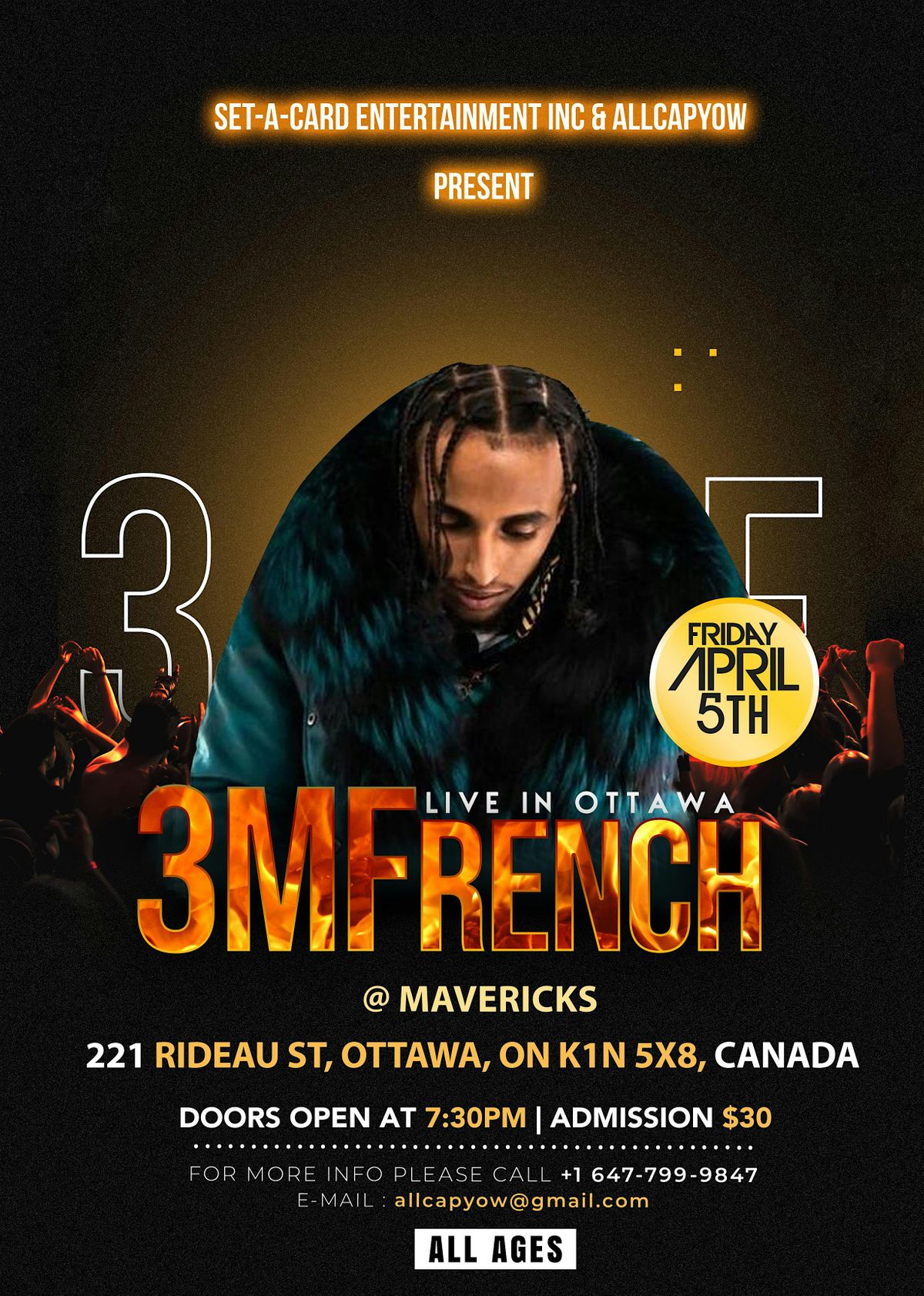 3MFrench Live In Ottawa, Mavericks, Ottawa, 5 April 2024 | AllEvents