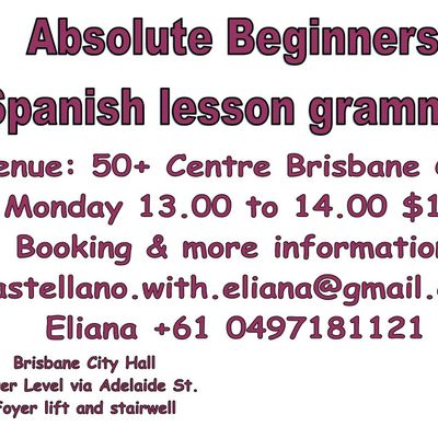 Absolute Beginners Spanish Grammar Lesson With Eliana, Brisbane City ...