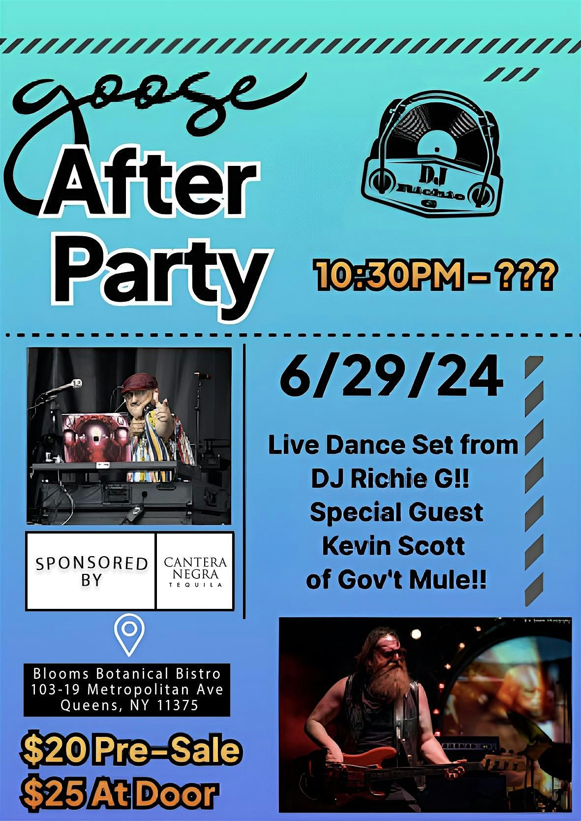 DJ Richie G Goose after party Featuring Kevin Scott from Gov’t Mule!!!, Bloom Botanical Bistro ...