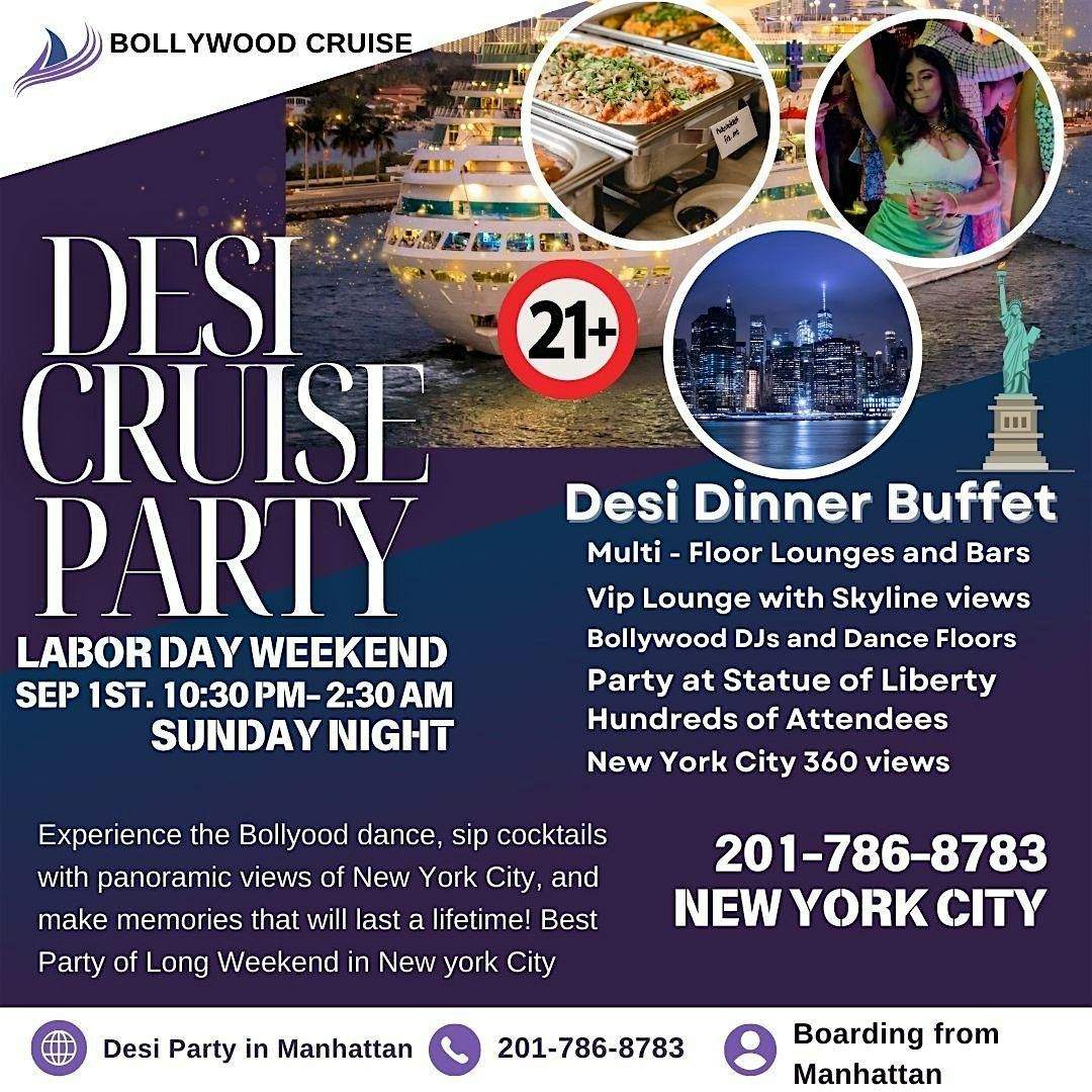 Bollywood Cruise Desi Dinner Buffet New York City Labor Day Weekend ...