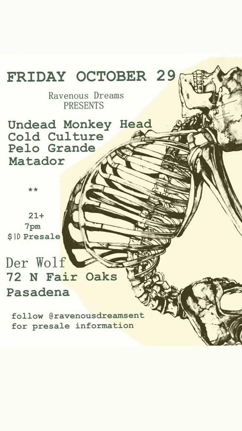 Undead Monkey Head - Cold Culture - Pelo Grande - Matador, Der Wolf ...