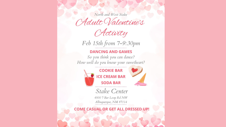 Adult Valentines Activity/Dance - Multi-Stake, 7 Bar Loop Buidling ...