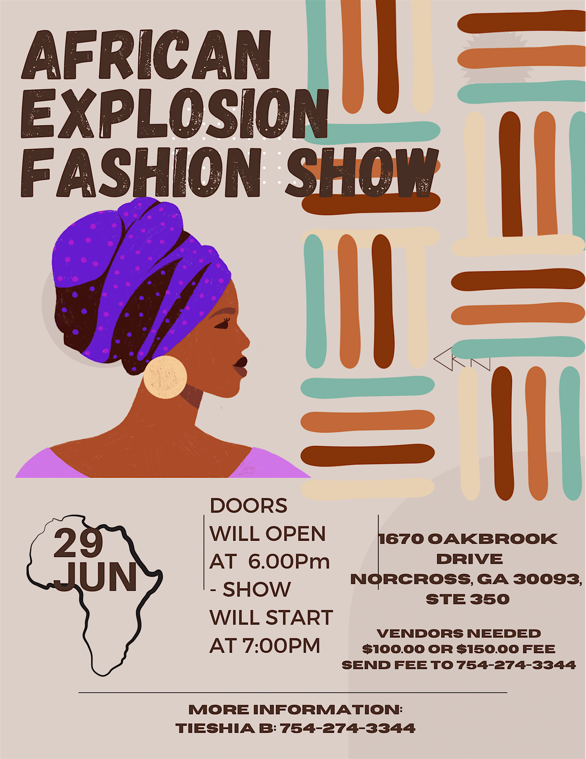 African Explosion Fashion Show, 1670 Oakbrook Dr, Norcross, 29 June ...