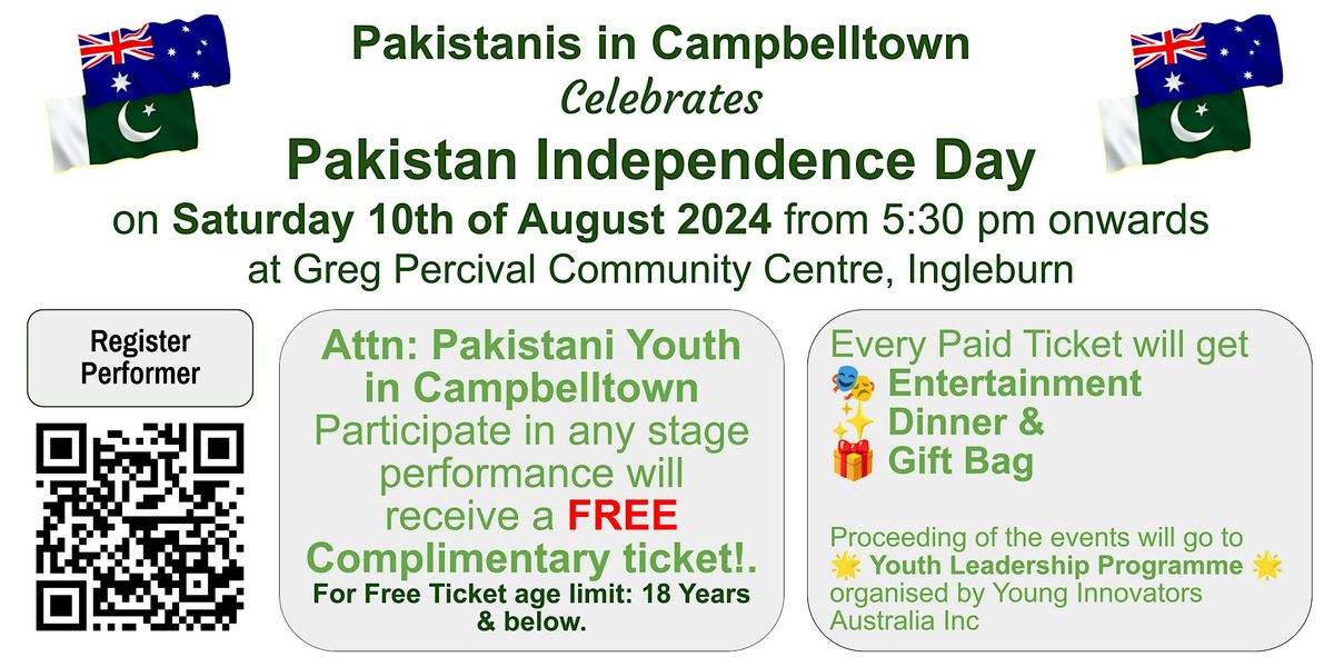 Pakistan Independence Day 2024 in Campbelltown, Greg Percival Community ...