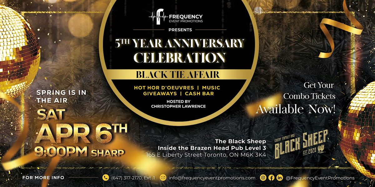 Frequency Event Promotions 5th Anniversary Celebration Black Tie Affair ...