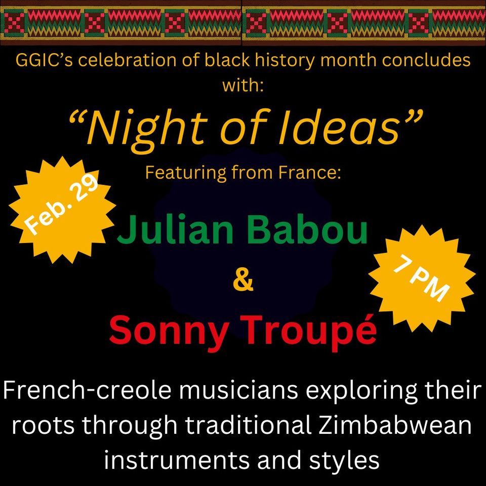 A Night of Ideas, featuring direct from France: Julian Babou and Sonny ...