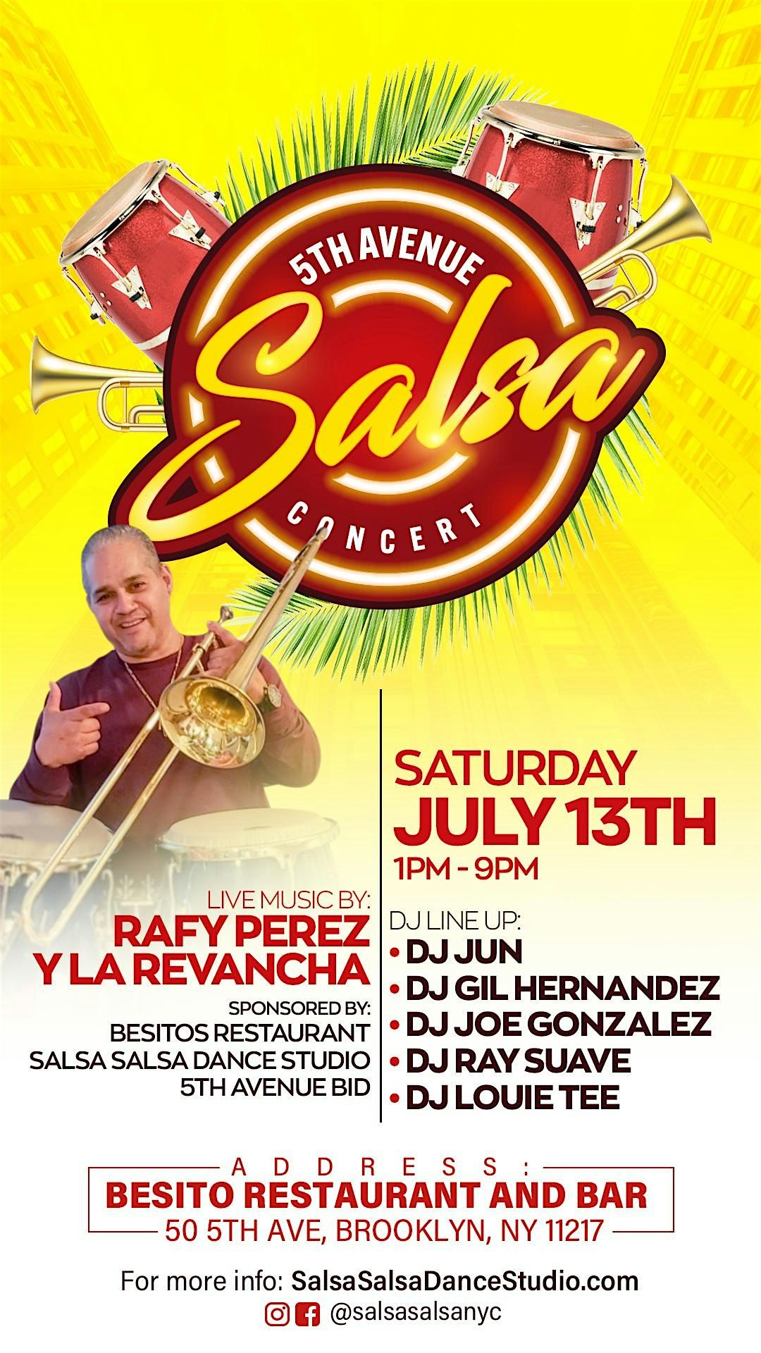 5th Avenue Free Salsa Concert, Besito, Brooklyn, 13 July 2024 ...