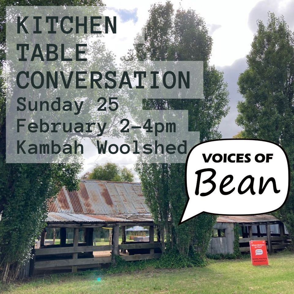 Kitchen Table Conversation , Kambah Woolshed, Canberra, 25 February ...
