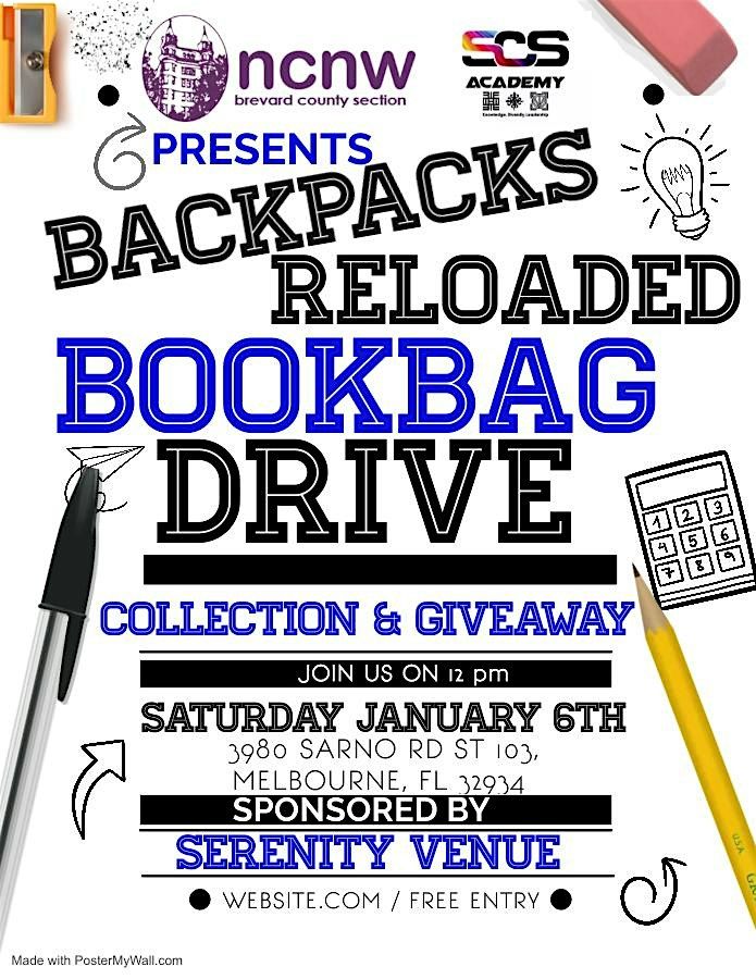 Backpack Reloaded Book-bag Drive, 3980 Sarno Rd suite 103, Melbourne ...