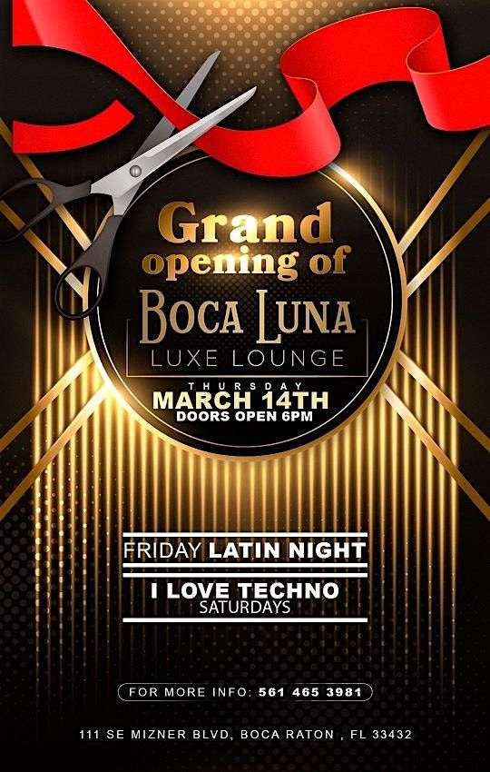 GRAND OPENING OF THE NEW BOCA LUNA LUXE LOUNGE!, One 11 Boca Raton ...