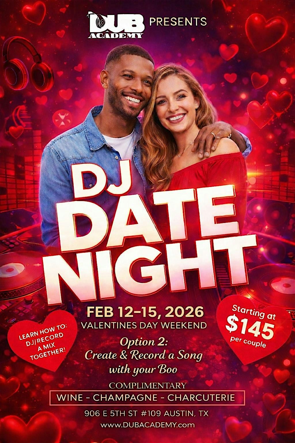 DJ Date Night 2026: Valentines Day Weekend, Dub Academy, Austin, 12 ...