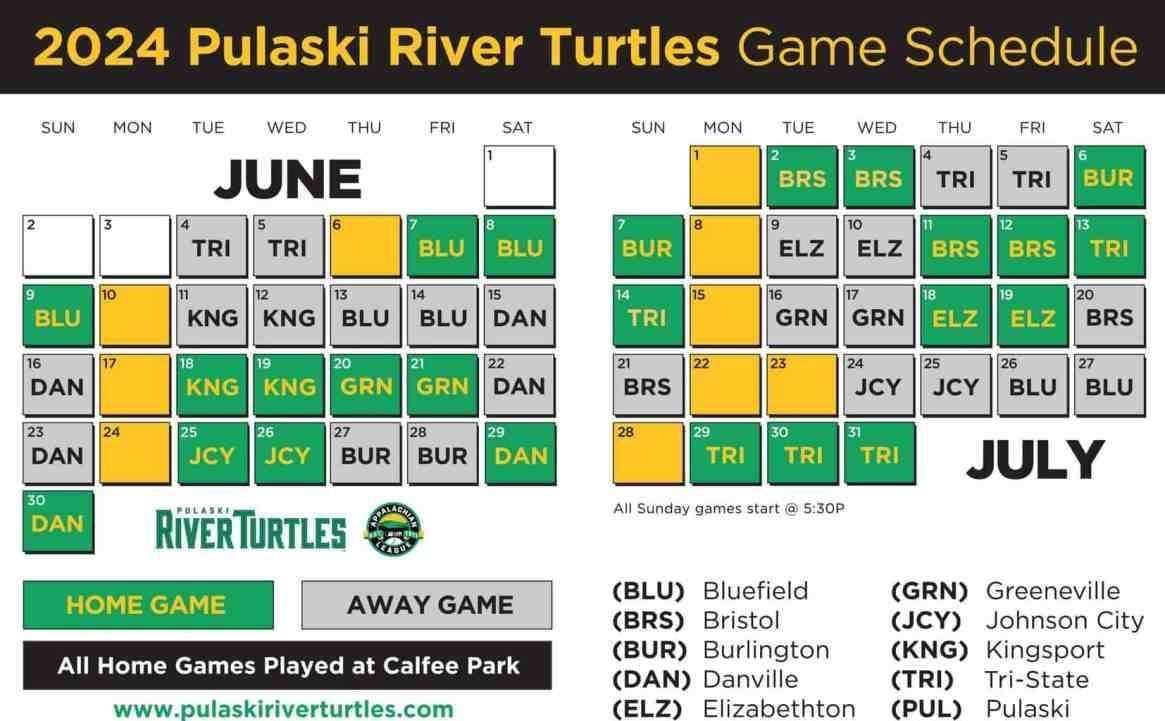 Pulaski River Turtles vs. Greeneville Flyboys, Calfee Park, Pulaski ...