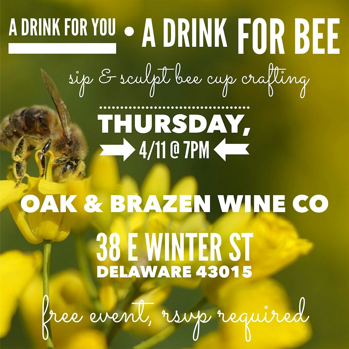 A Drink For You ~ A Drink For Bee, The Oak & Brazen Wine Co., Delaware ...