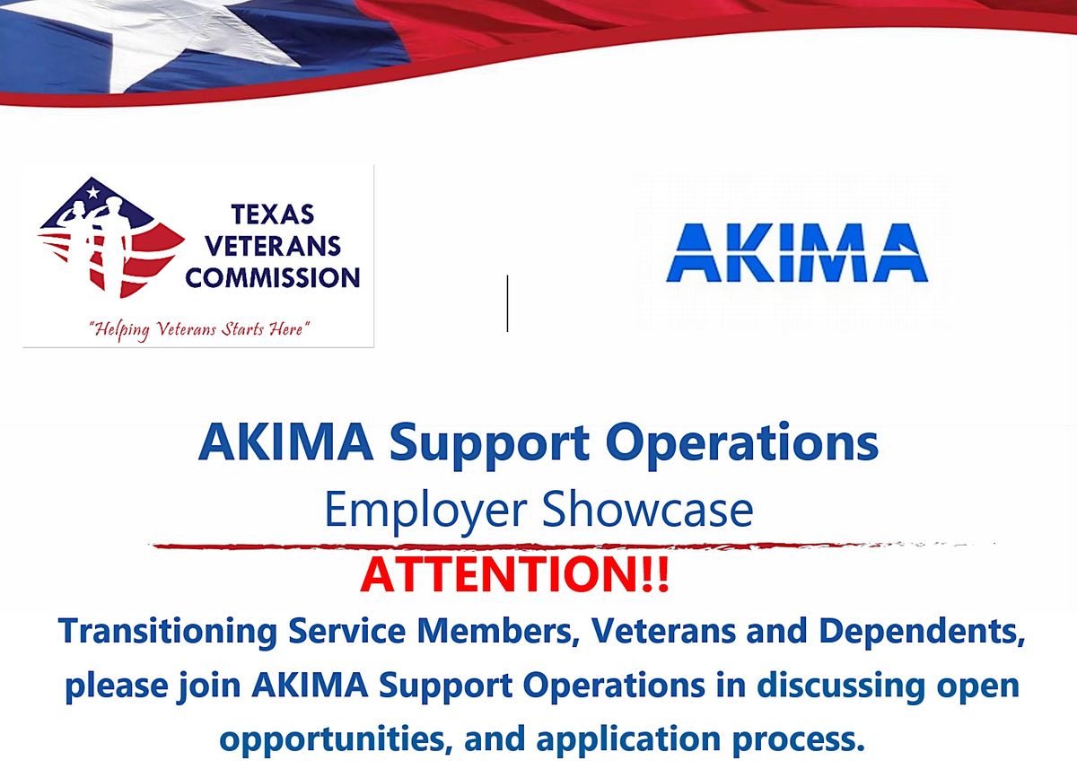 AKIMA Employer Showcase, 300 Cheyenne Dr, Killeen, 27 October 2023 | AllEvents.in