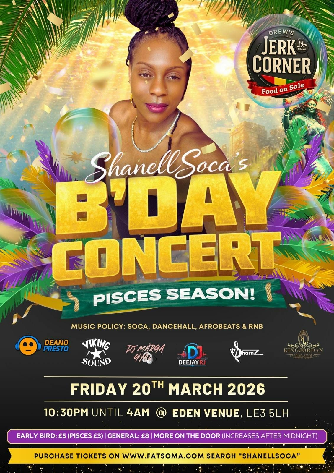 SHANELL SOCA Birthday Concert!! (Pisces Season), Eden Venue, Leicester ...