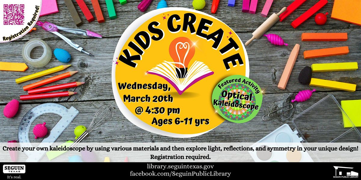 Kids Create, 313 W Nolte St, Seguin, 20 March 2024 | AllEvents