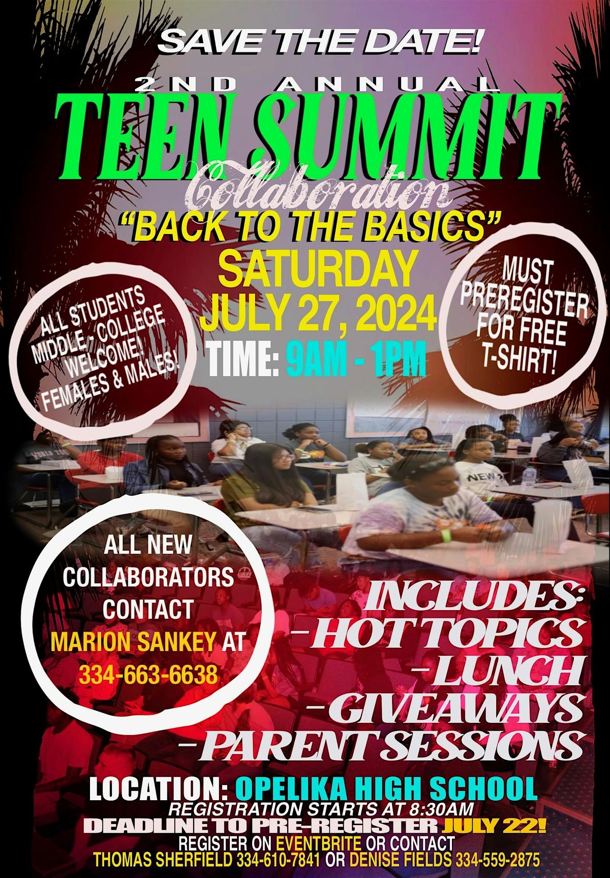 2nd Annual Teen Summit, Opelika High School, 27 July 2024 | AllEvents.in