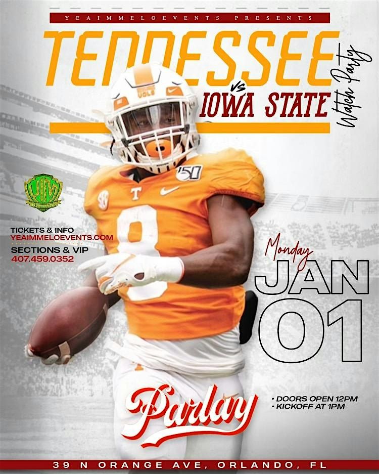 Tennessee vs IOWA Watch Party, Parlay Orlando, 1 January 2024 ...