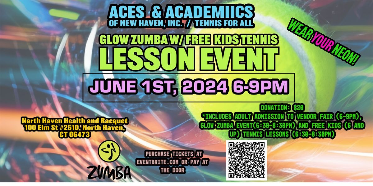 Glow Zumba with Free Kids Tennis Event, North Haven Health & Racquet, 1 ...