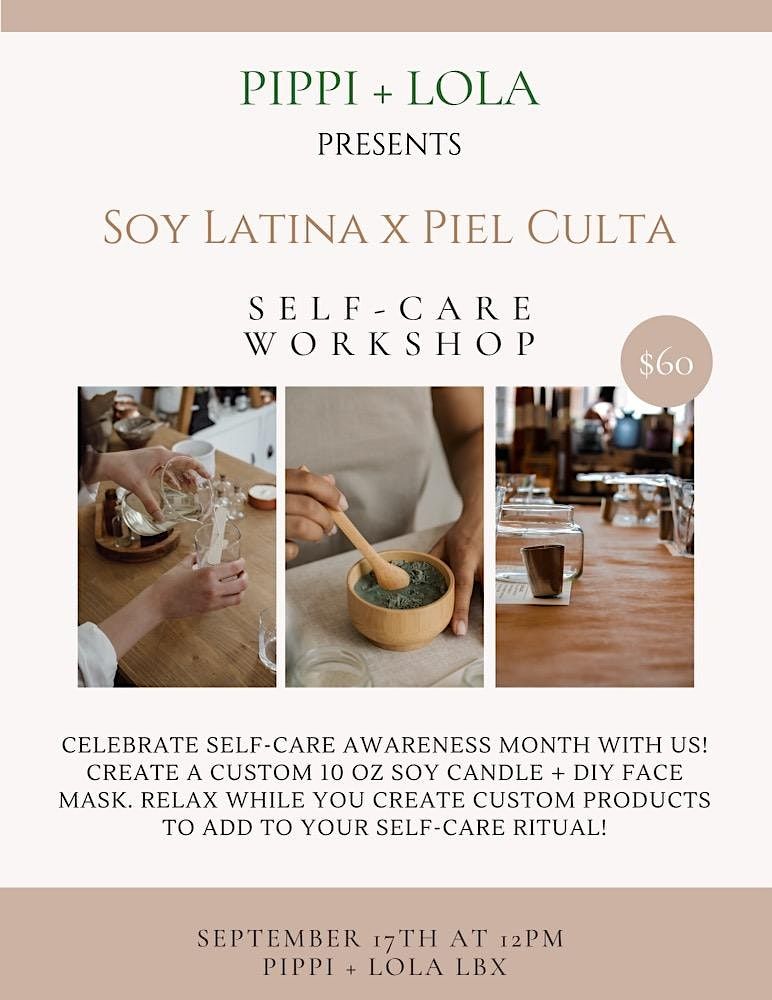 Self Care Candle making and DIY Face Mask Workshop, PIPPI + LOLA Plant ...