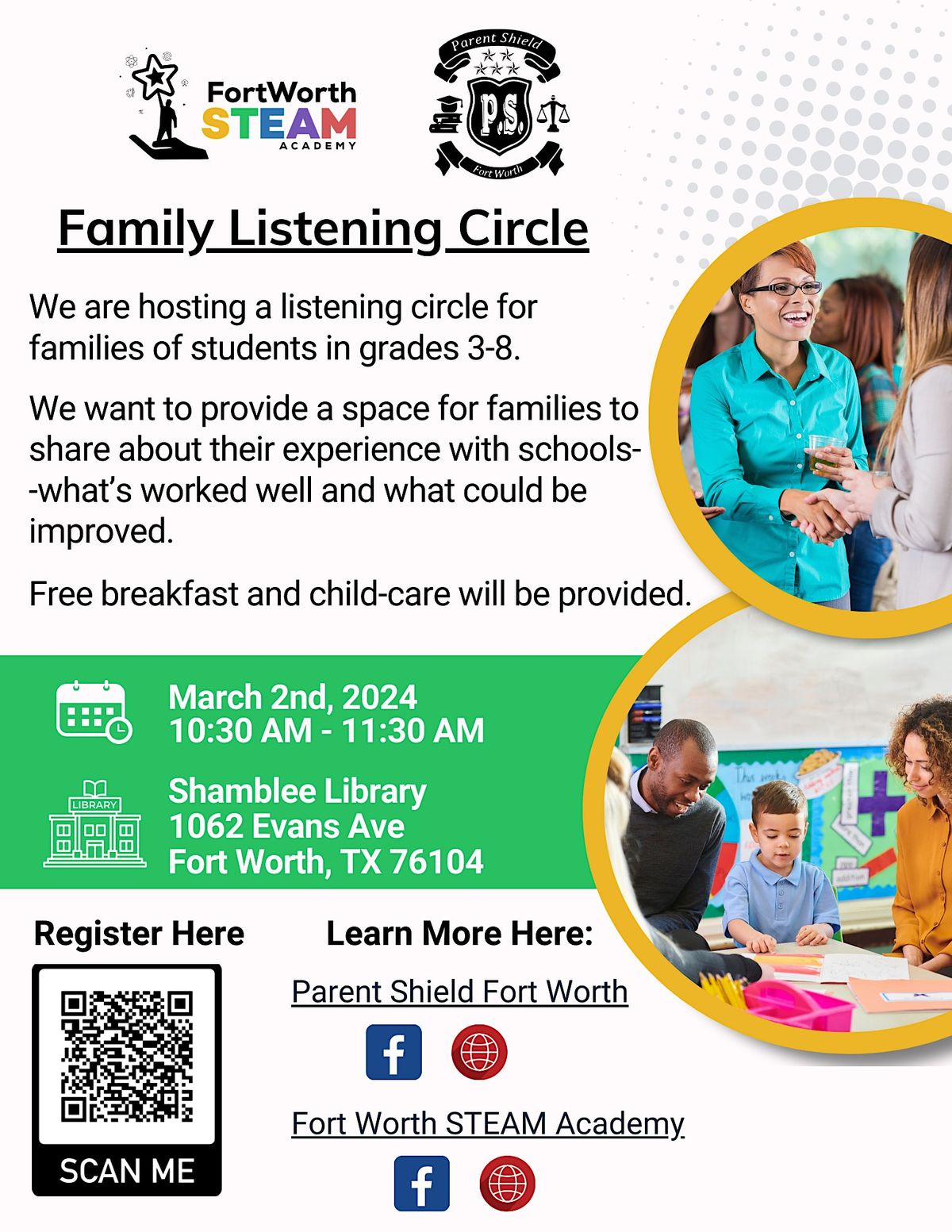 Family Listening Circle on Education, Fort Worth Public Library ...