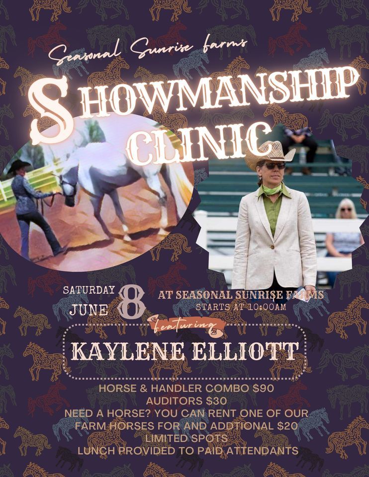 Showmanship Clinic with Kaylene Elliot, Hidden Brook Farm, Jackson, 8 ...