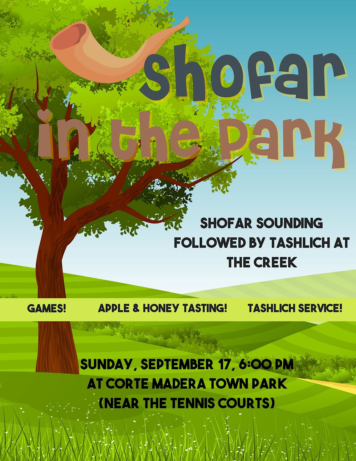 Shofar & Tashlich @Corte Madera Town Park, Corte Madera Town Park, 17 ...
